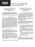 Sample Paper APSA Format | PDF | Paragraph | Typefaces