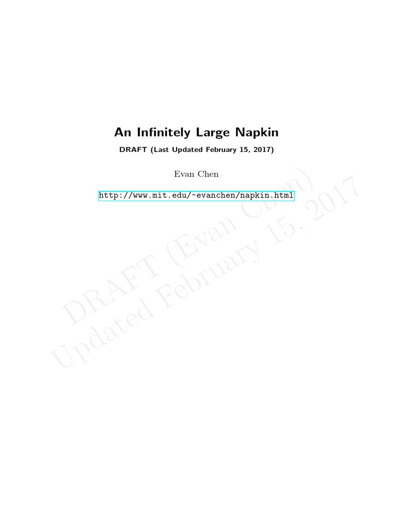 An Infinitely Large Napkin | PDF | Ring (Mathematics) | Group (Mathematics)