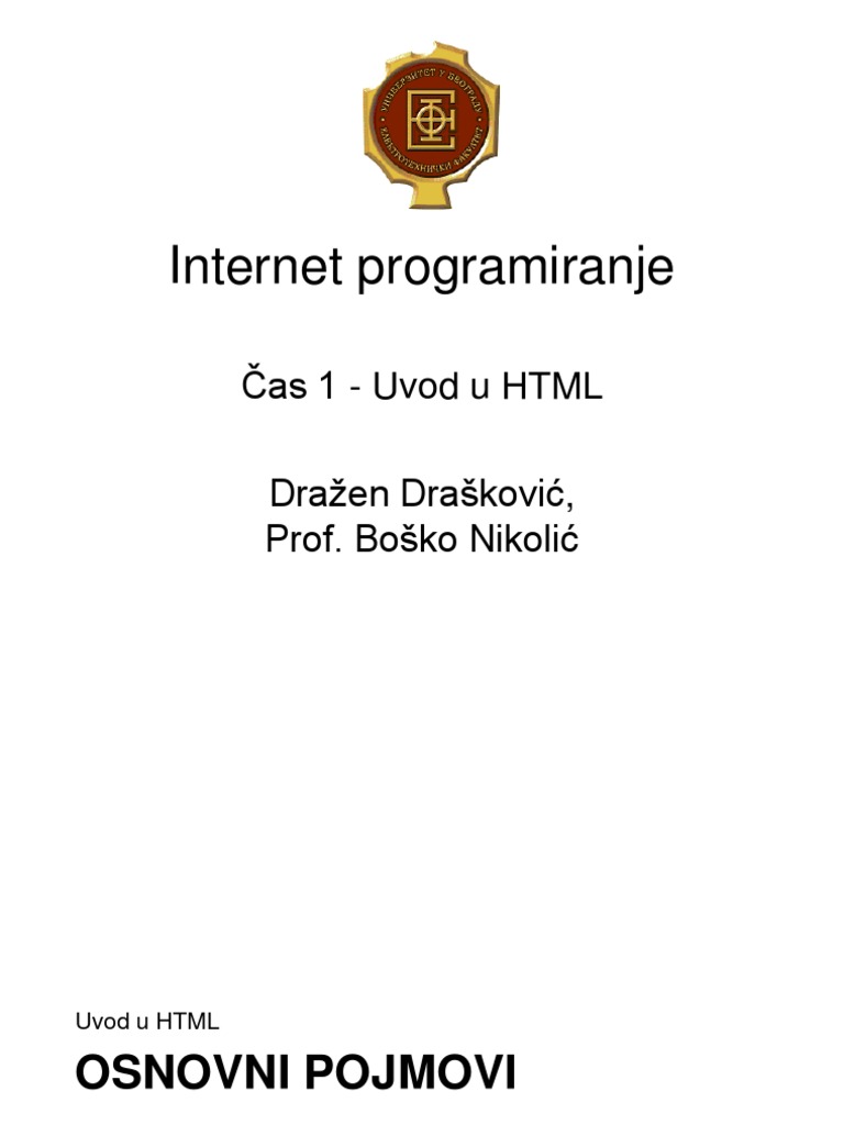 HTML - Uvod | PDF