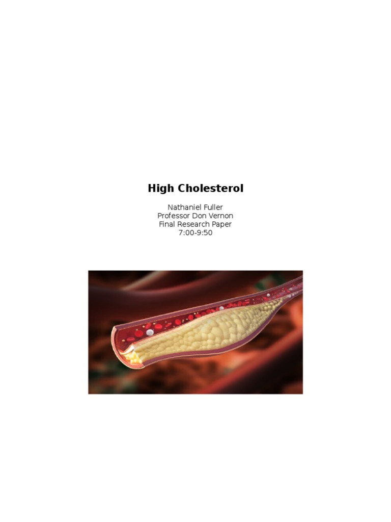 Research Paper - High Cholesterol | PDF | Cholesterol | Lipoprotein