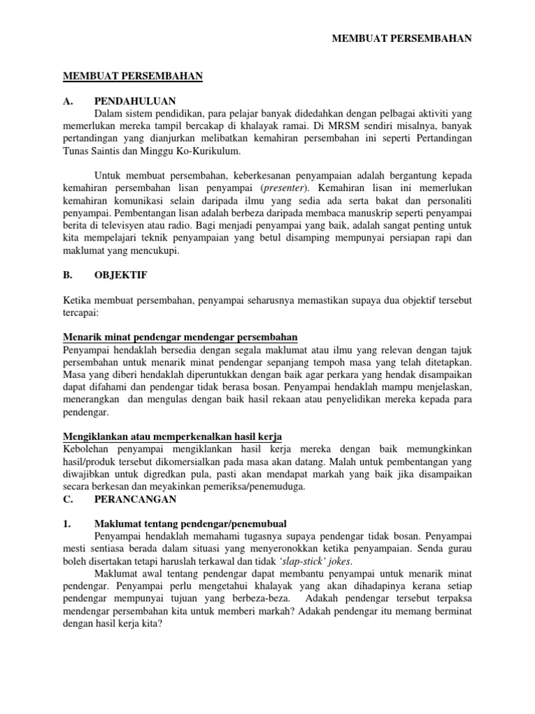 Nota Pelajar - Membuat Persembahan | PDF | Karier & Perkembangan