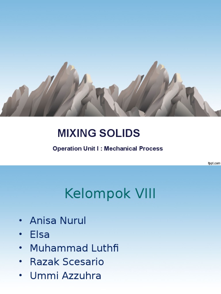Mixing Solids | PDF
