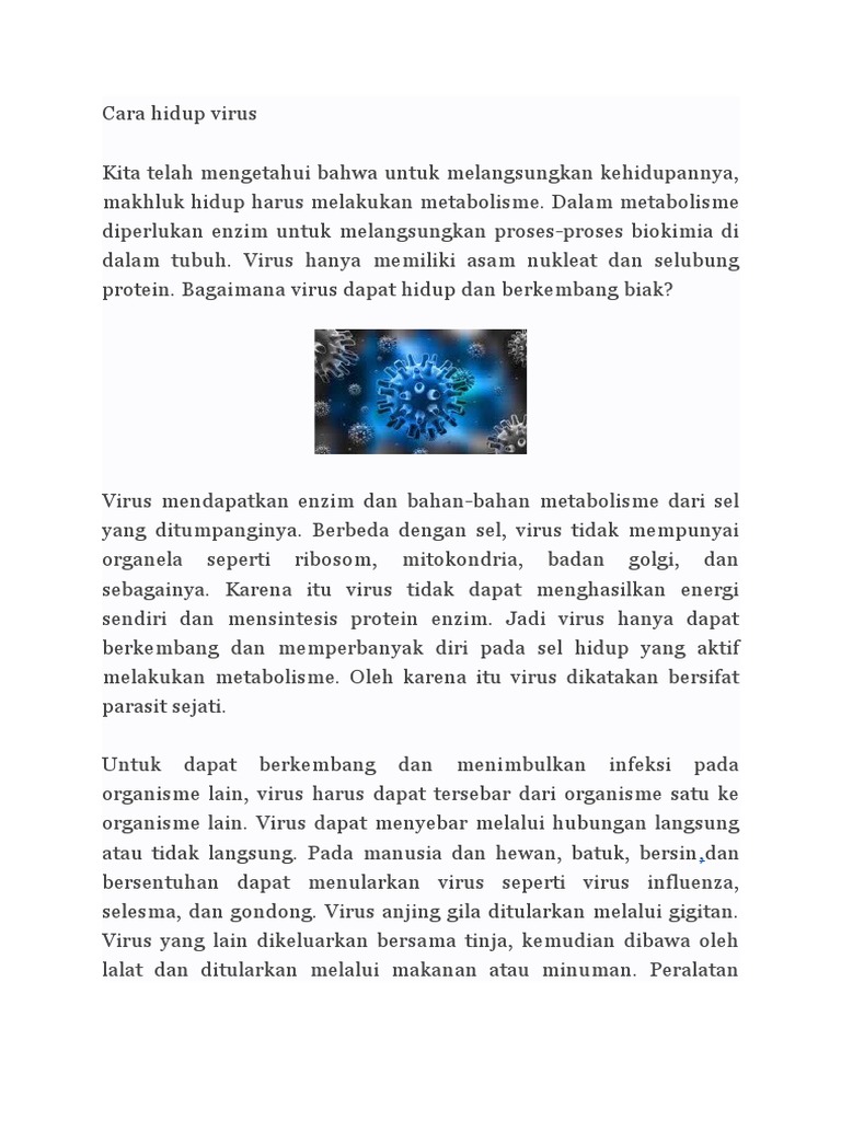 Cara Hidup Virus | PDF