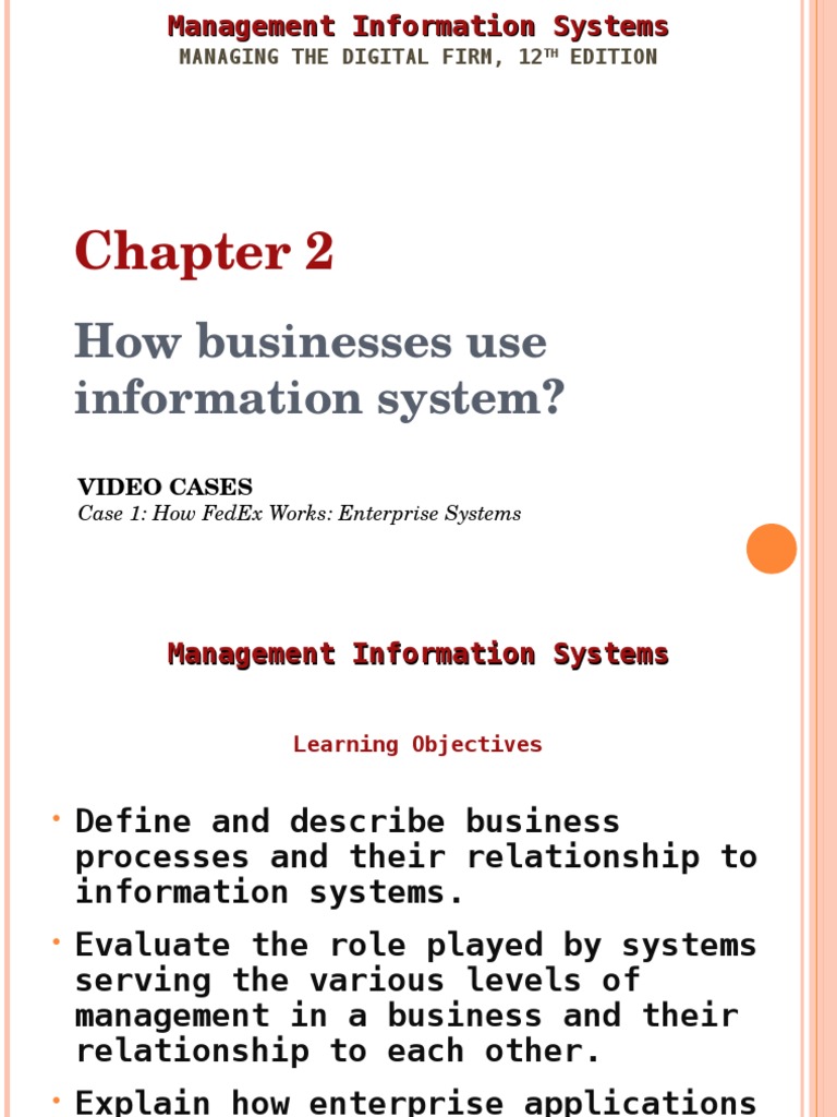 Chapter 2.ppt | Business Process | Information System