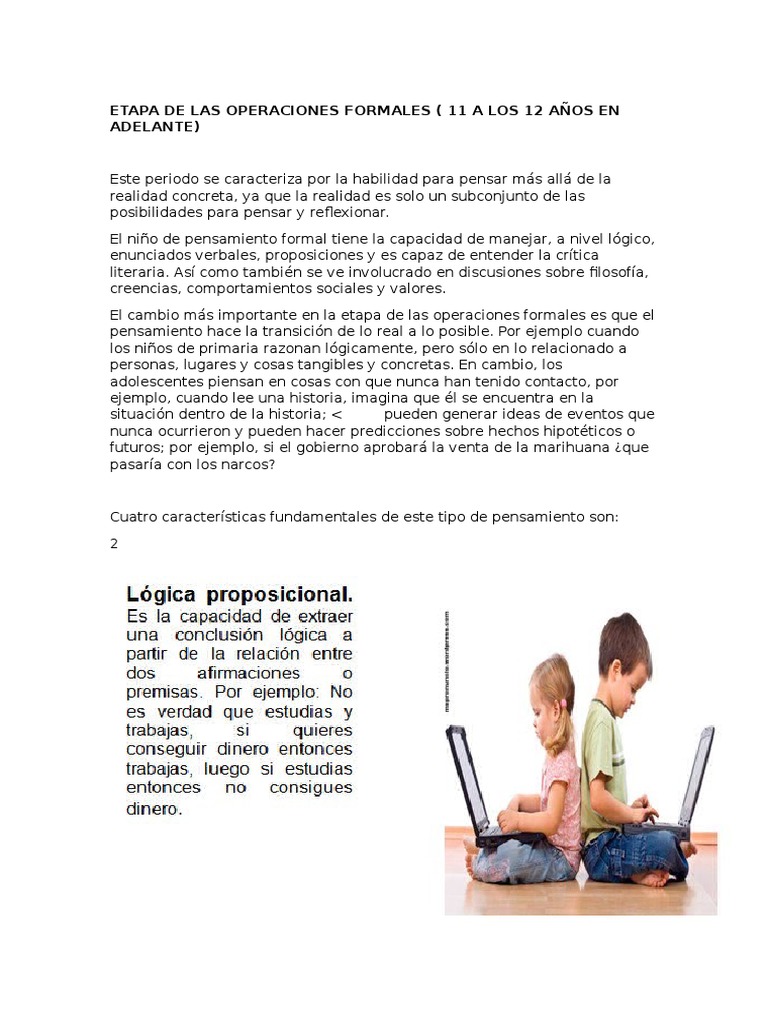 Etapa de Las Operaciones Formales | PDF