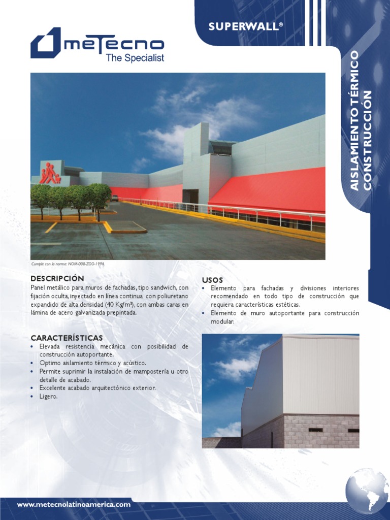 Ficha Tecnica Superwall | PDF | Tornillo | Industrias