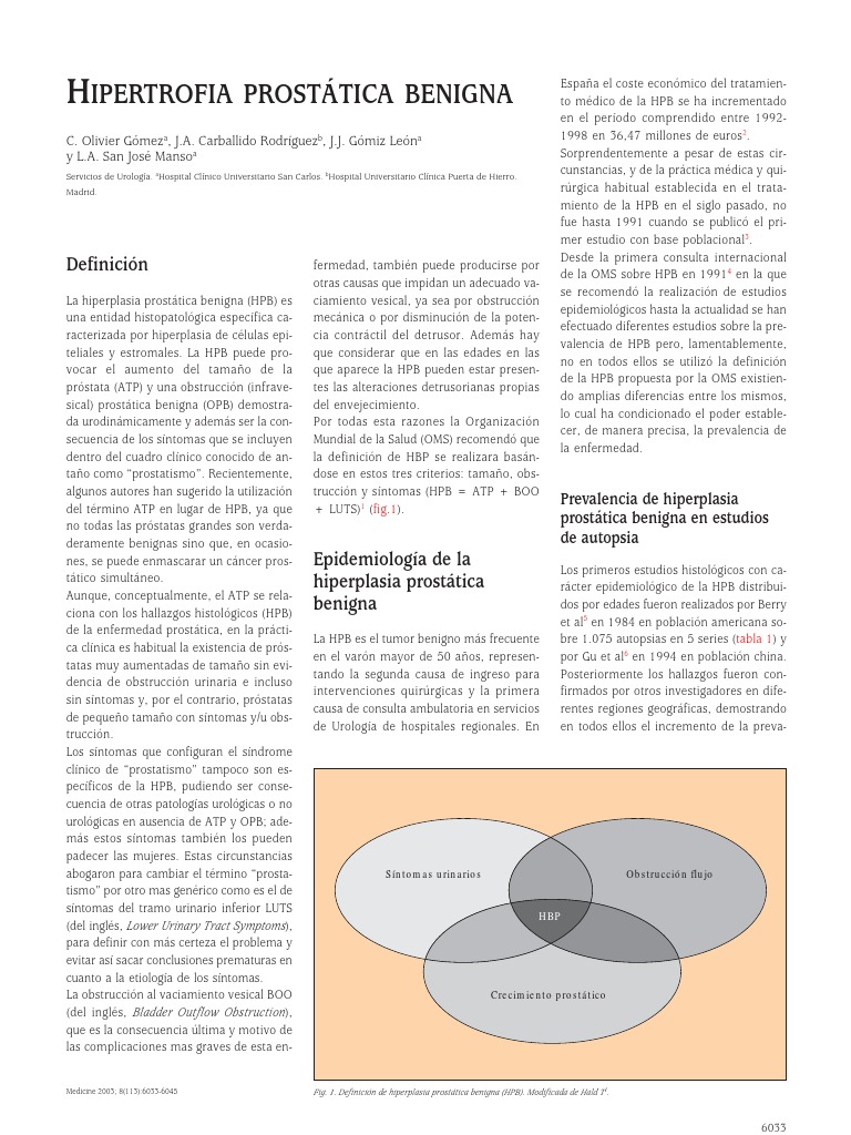 HIPERTROFIA PROSTÁTICA BENIGNA | Cáncer de próstata | Célula (Biología)