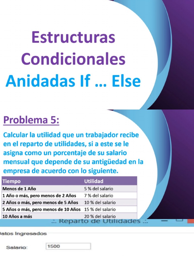 6 Estructuras Condicionales Anidadas IF ELSE | PDF