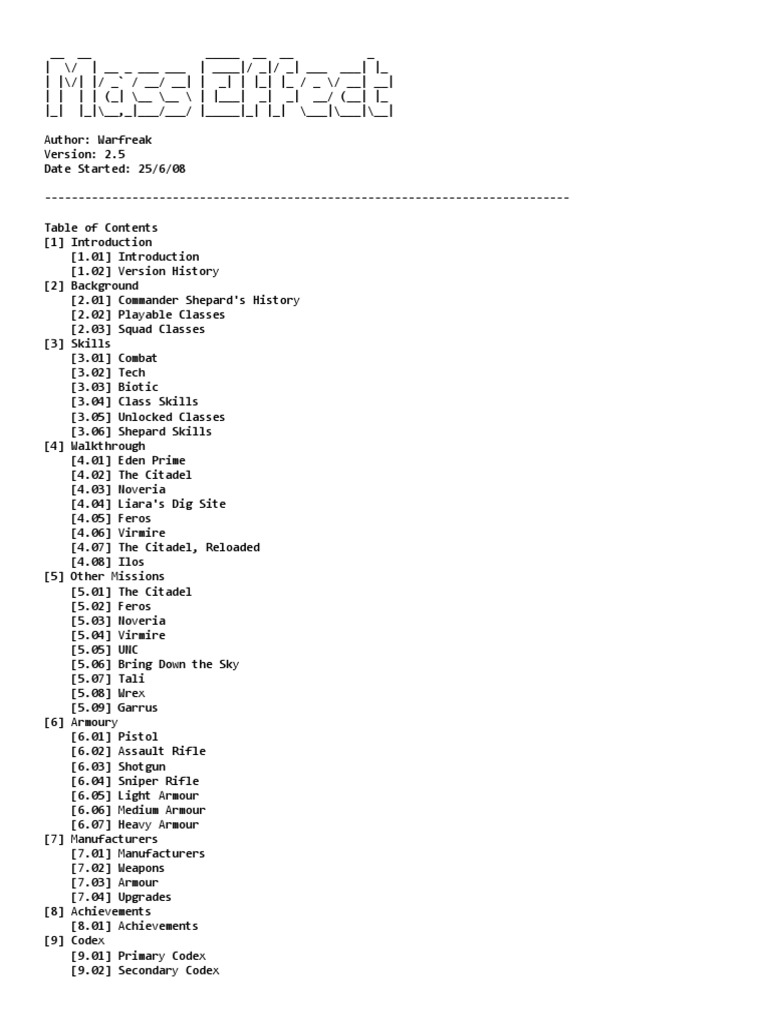Mass Effect Walkthrough | PDF | Rifle | Leisure