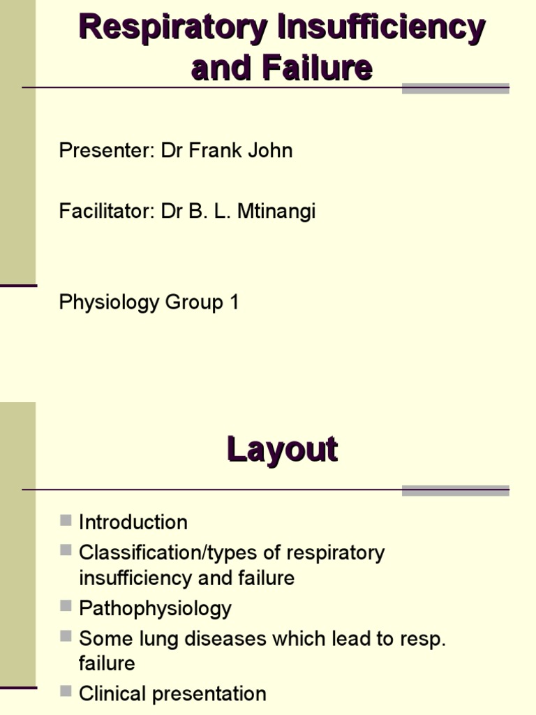 Resp Insuff | PDF | Respiratory System | Hypoxia (Medical)