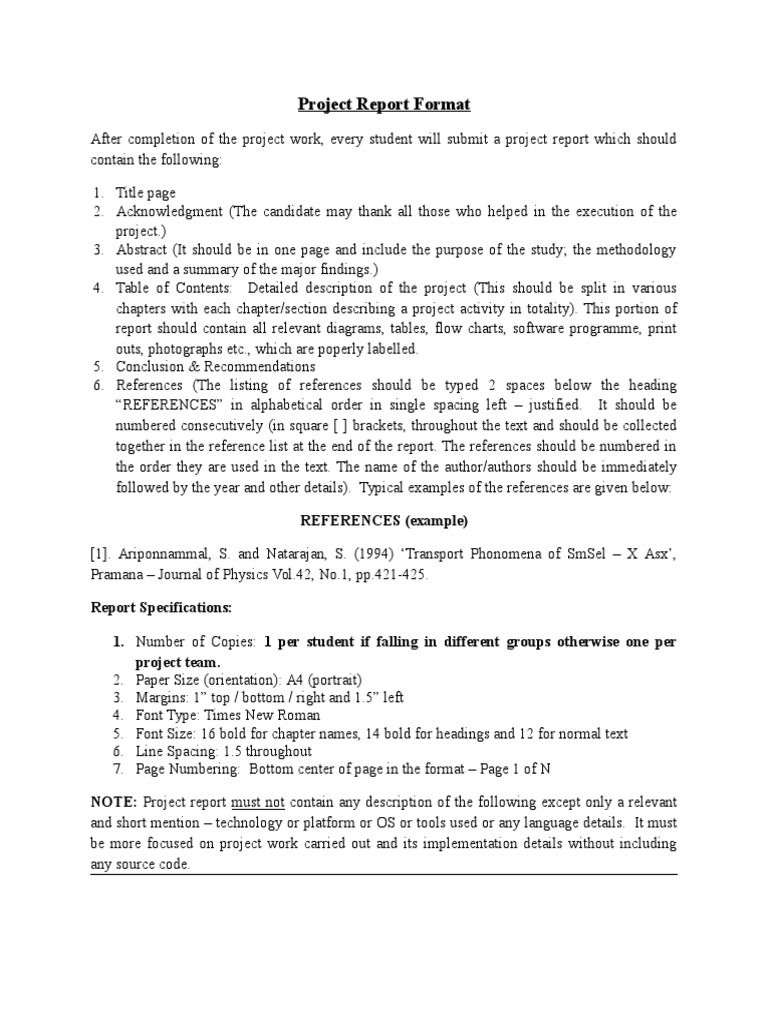 Project Report Format: REFERENCES (Example) | PDF | Source Code ...