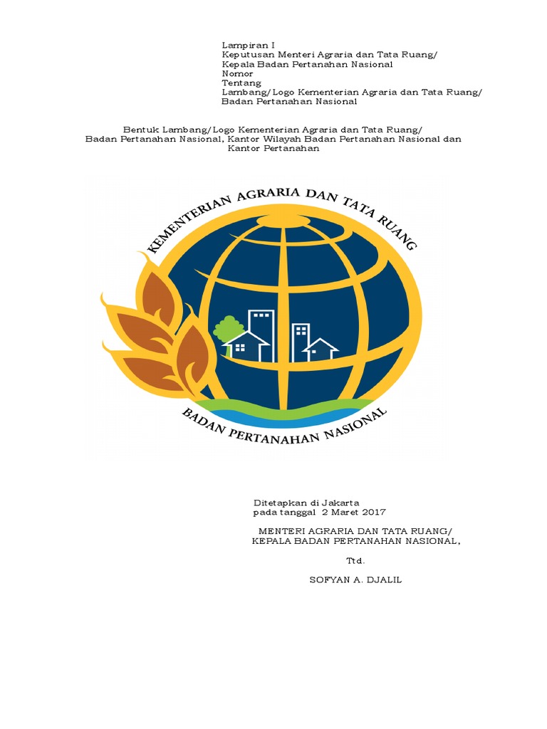 Lampiran Kepmen Logo Atr - BPN Final | PDF