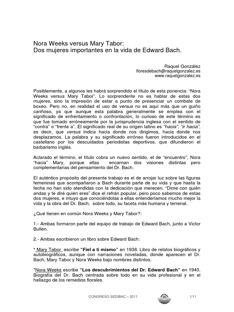 Nora Weeks Vs Mary Tabor PDF | PDF | Science | Ciencia filosófica