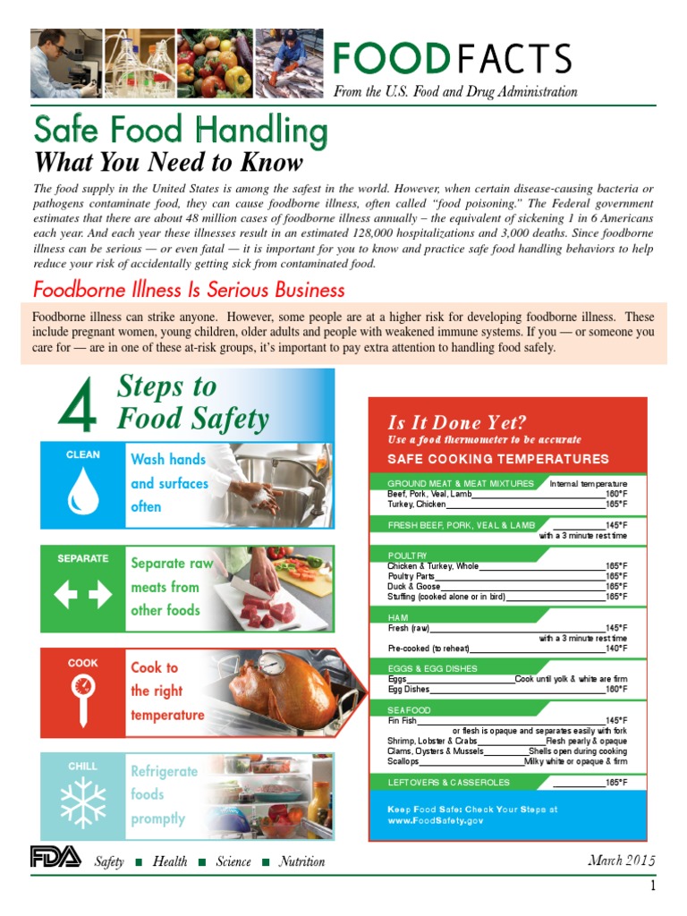 Safe Food Handling What You Need To Know | PDF | Foodborne Illness ...