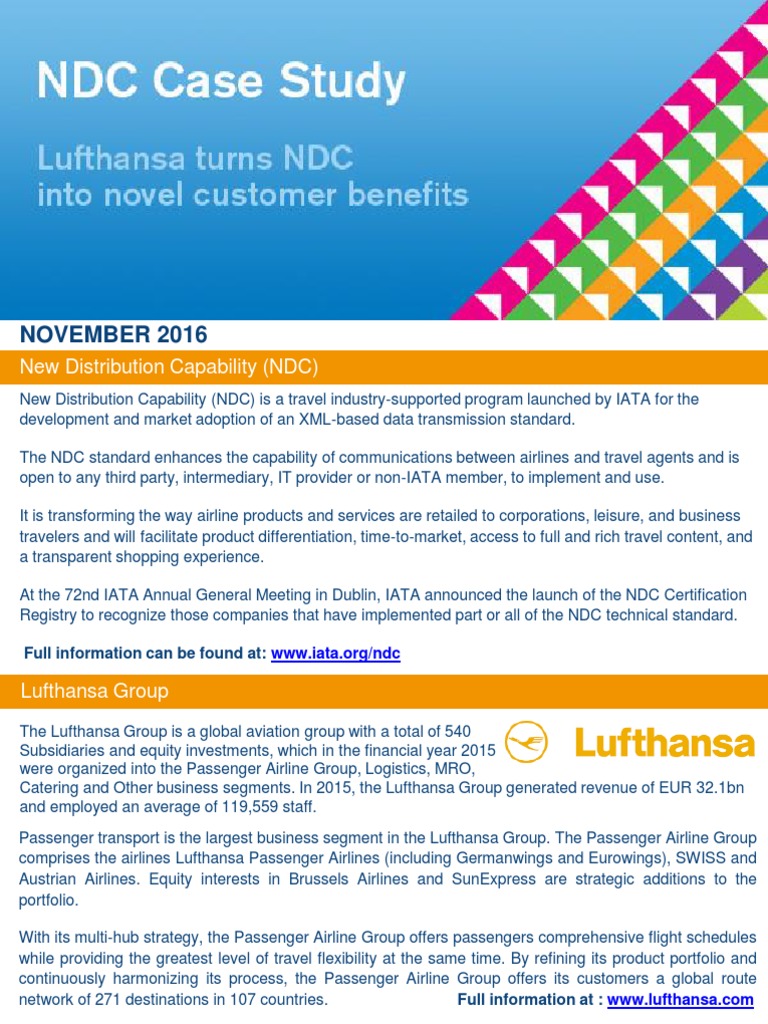 NDC Case Study Lufthansa | PDF | Airlines | Business