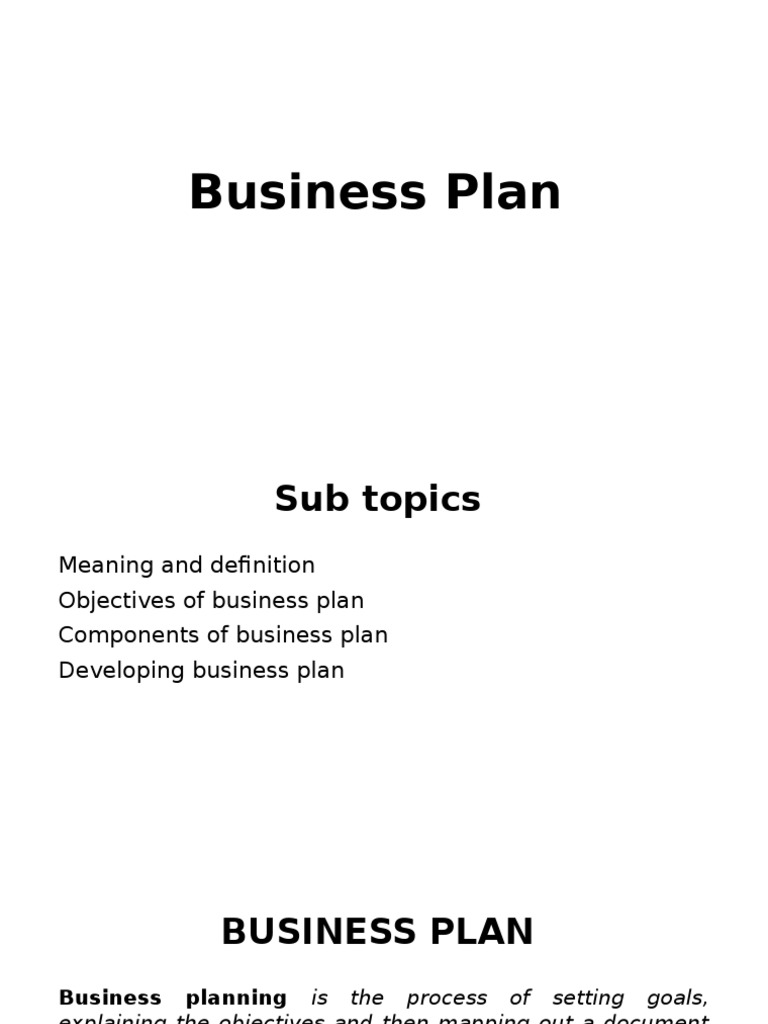 Understanding Business Plan | PDF | Business Plan | Entrepreneurship