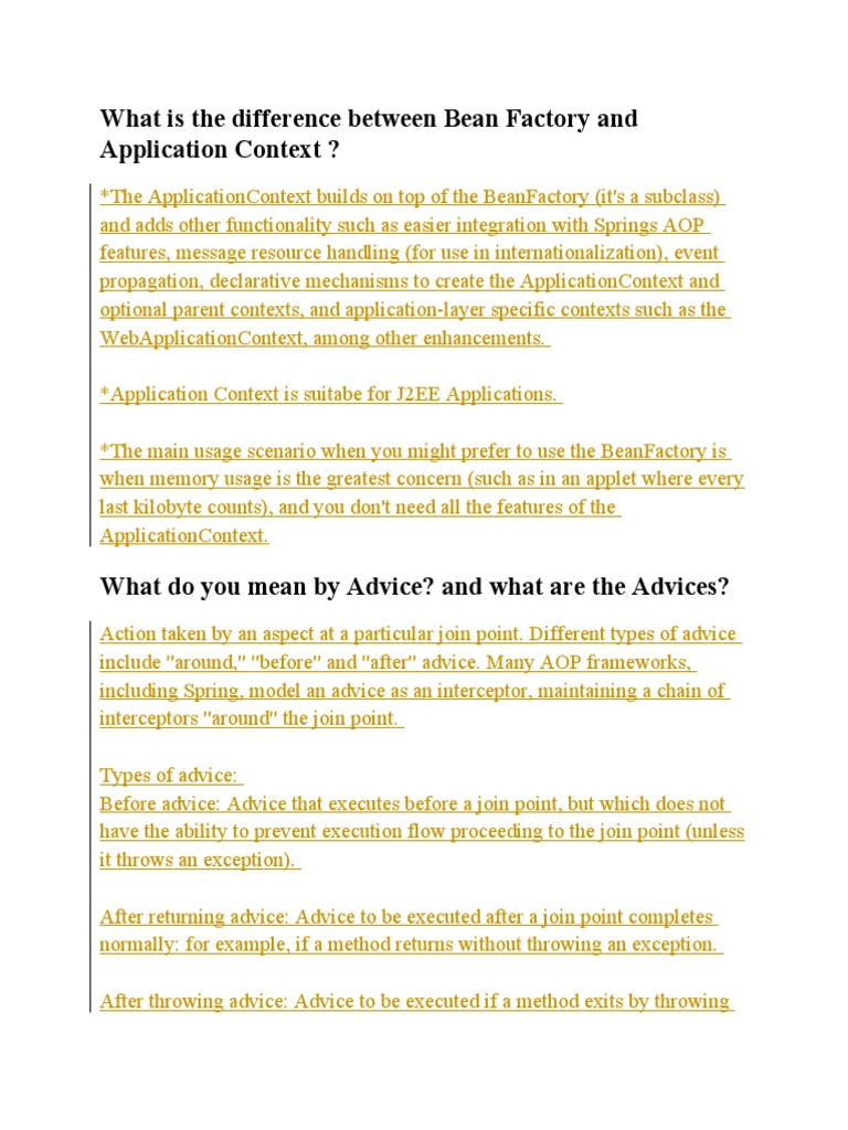 What Is The Difference Between Bean Factory and Application Context ...