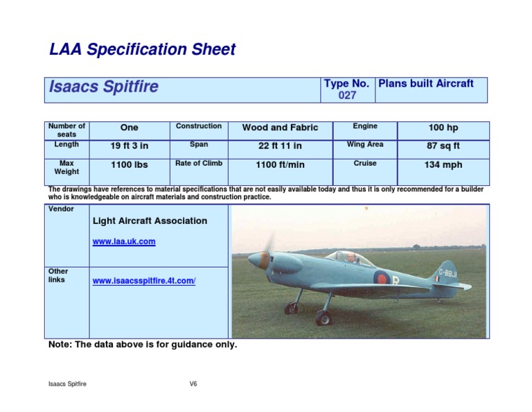 Isaacs Spitfire | PDF | Supermarine Spitfire | Wing Configurations