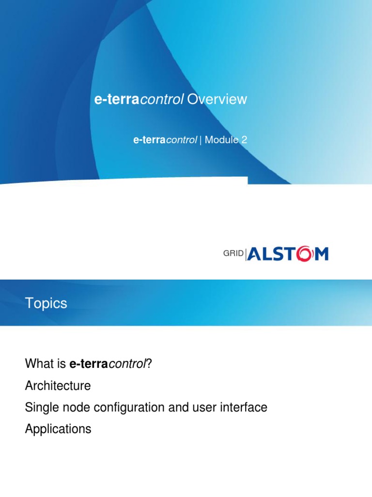 EMSP009 02 B Eterracontrol Overview Alstom 2011.03.07 | PDF | Scada ...
