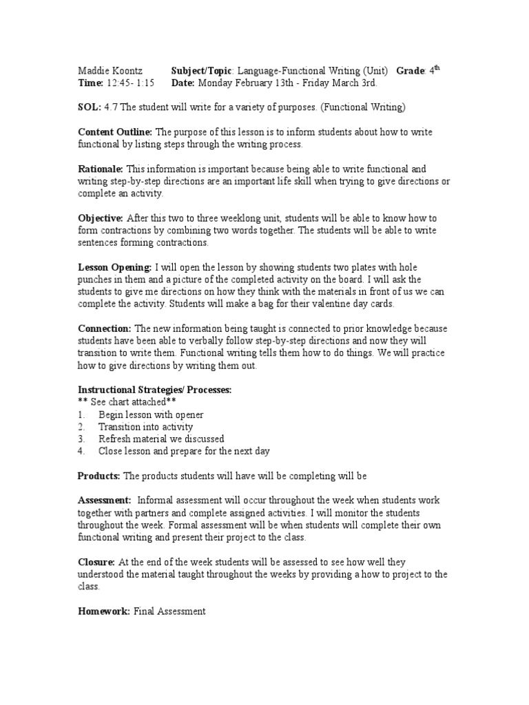Functional Writing | Download Free PDF | Educational Assessment ...