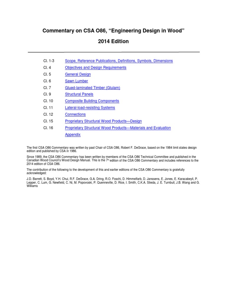 CSA O86-14 Commentary PDF | PDF | Lumber | Reliability Engineering