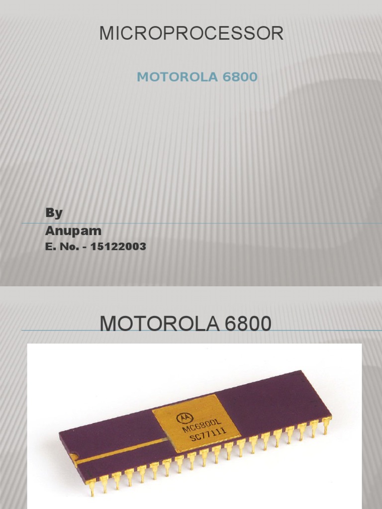 Microprocessor: Motorola 6800 | PDF | Instruction Set | Bit