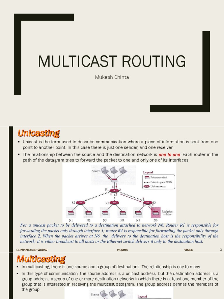 Multicasting and Multicast Protocols | PDF | Multicast | Internet Protocols