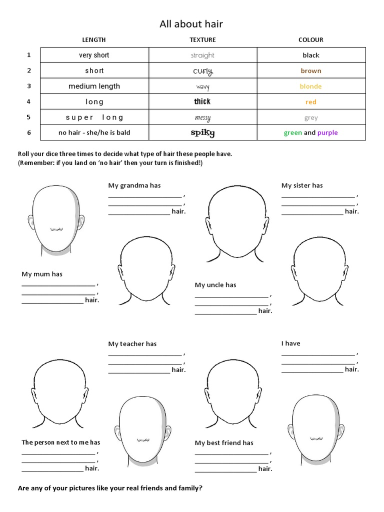 All About Hair: Length Texture Colour 1 2 3 4 5 6 | PDF