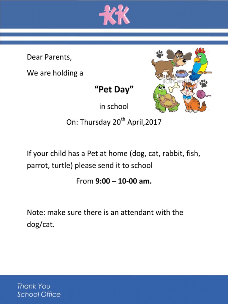 Pet Day Notice | PDF