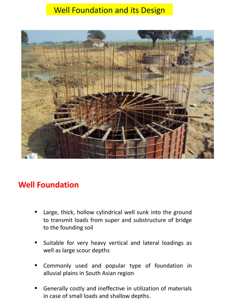 Design of Well Foundation | Bending | Friction