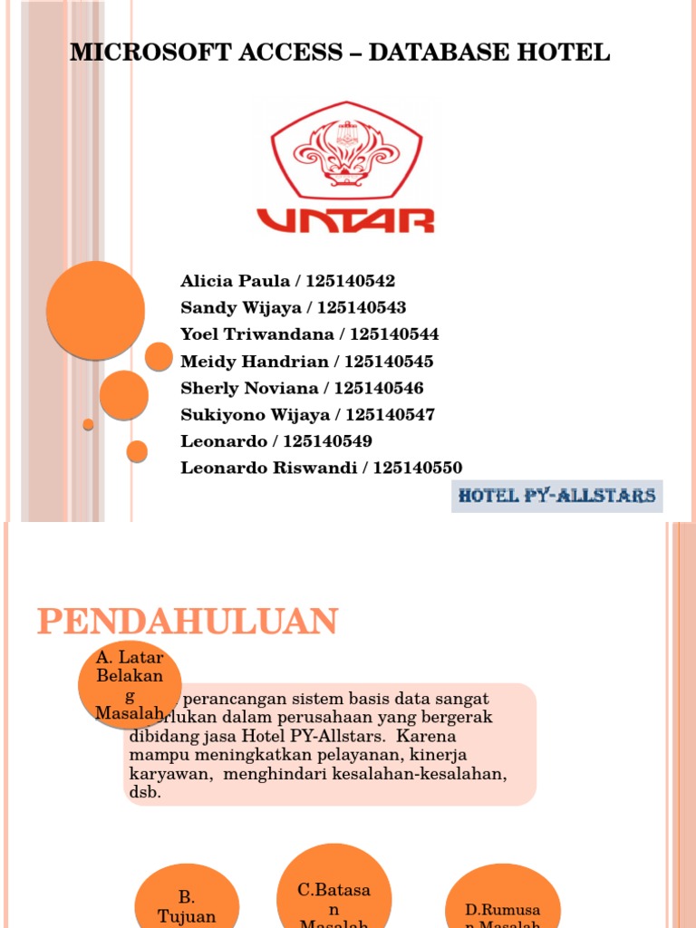Microsoft Access - Database Hotel | PDF