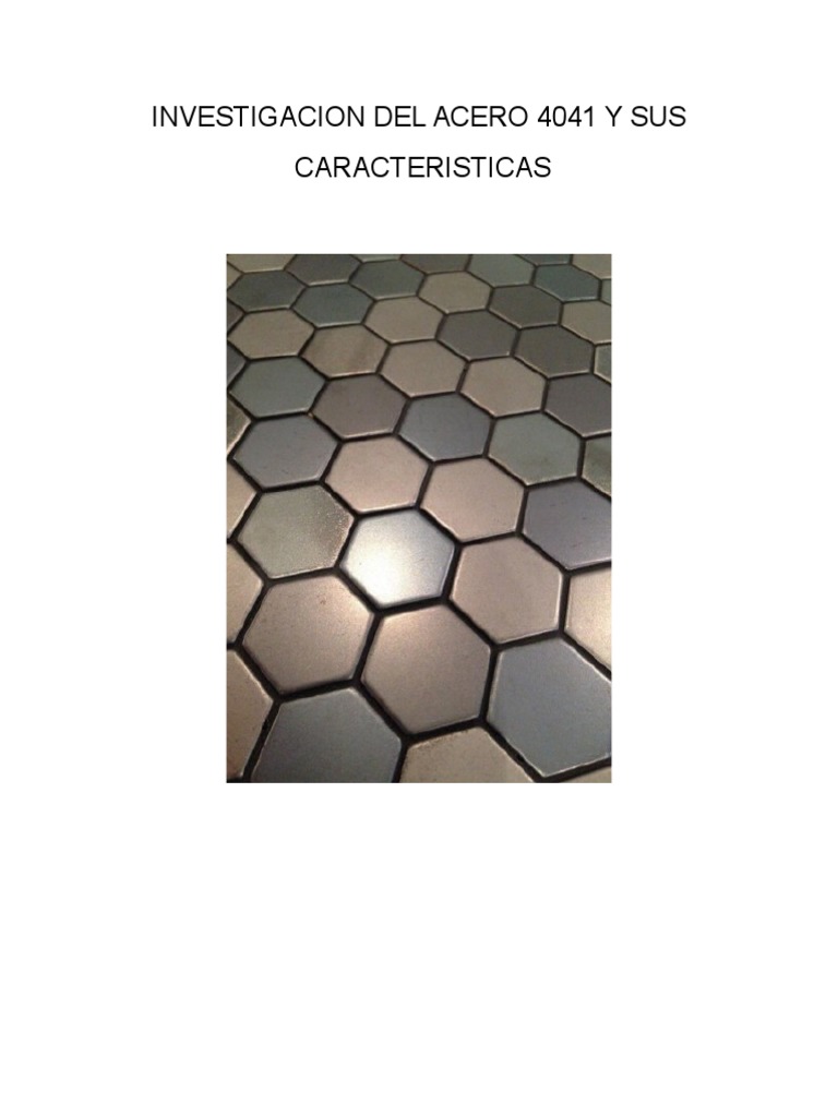 Características del Acero 4041 | PDF | Acero | Hierro