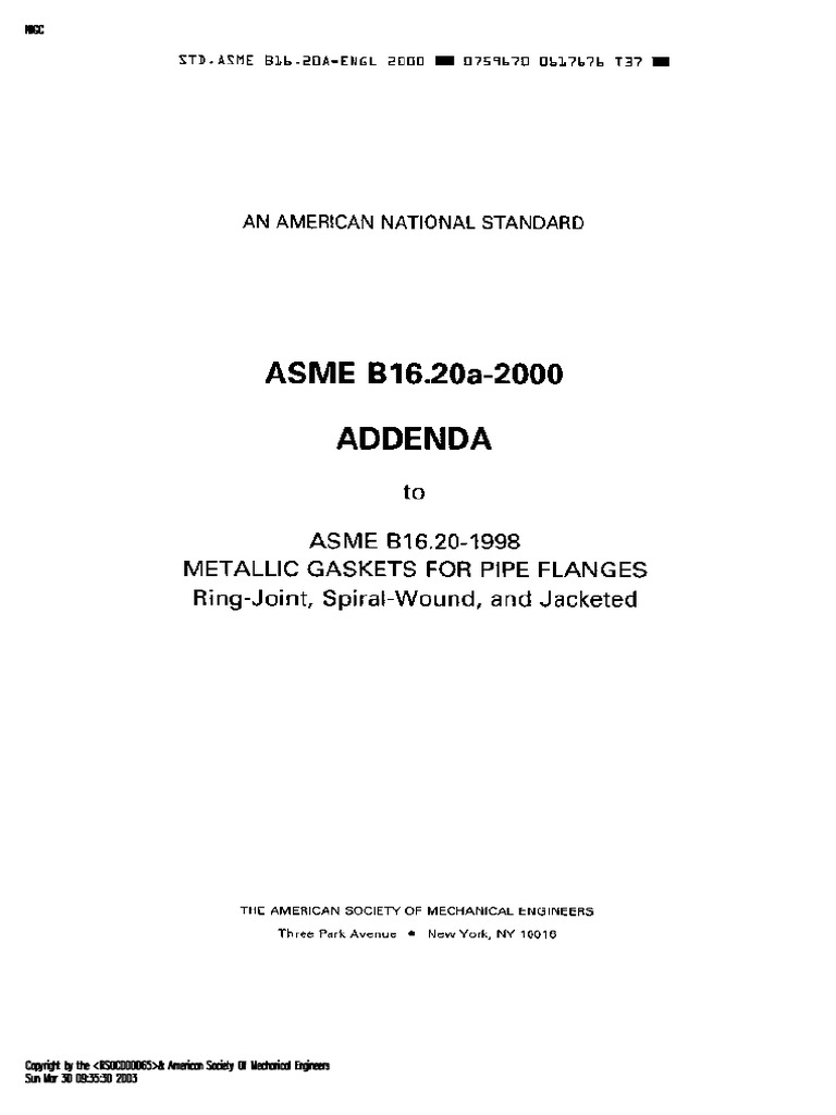 Asme-B16 20 | PDF