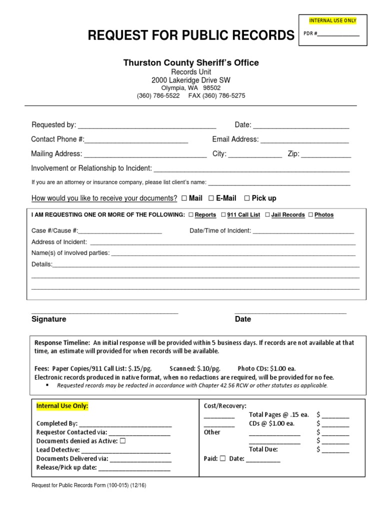 Corrections Records Request 911 Call | PDF