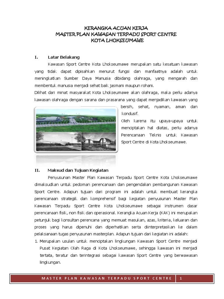 KAK Masterplan Sport Center PDF | PDF