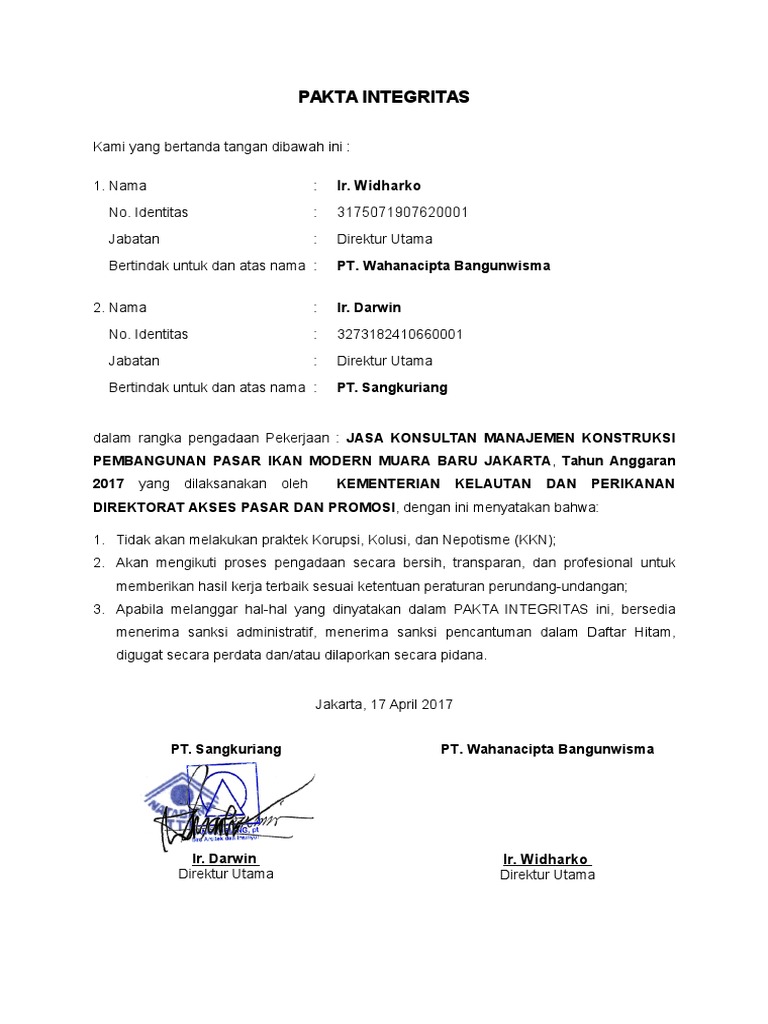 Pakta Kso Kemitraan | PDF