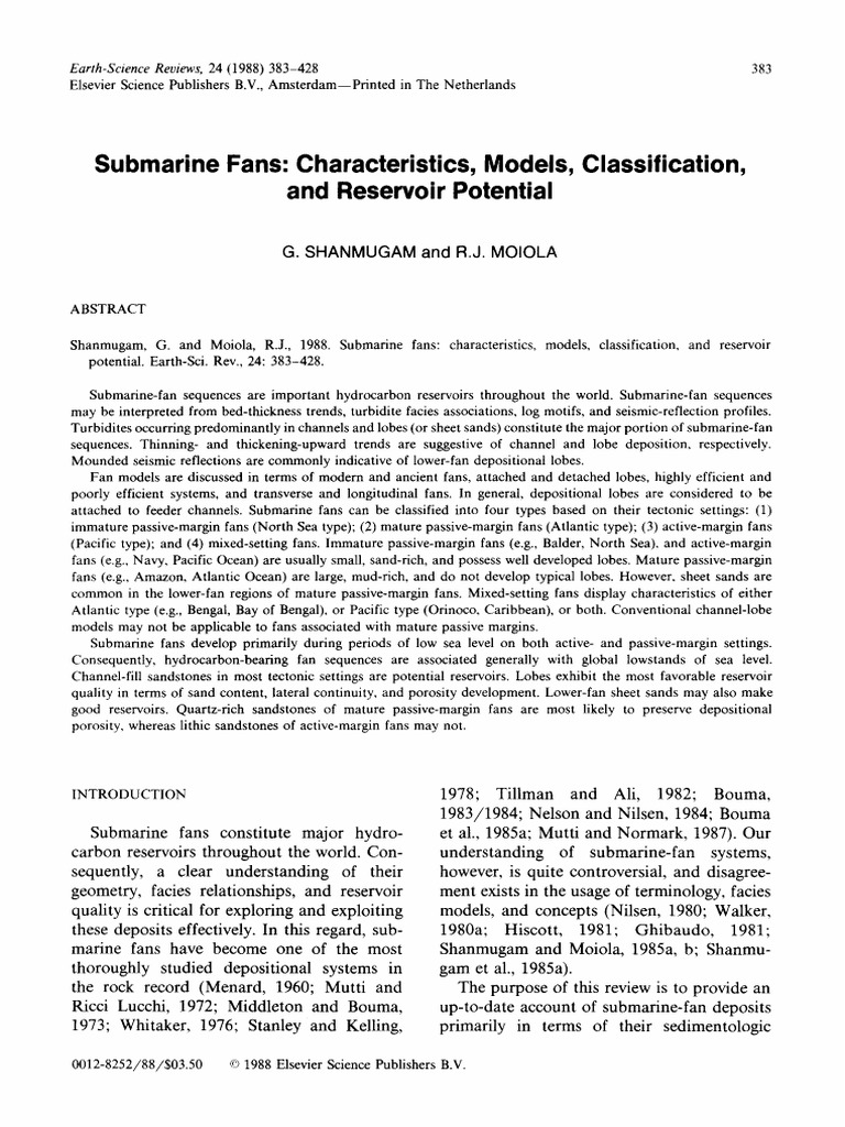 Submarine Fans Characteristics, Models, Classification, and Reservoir ...