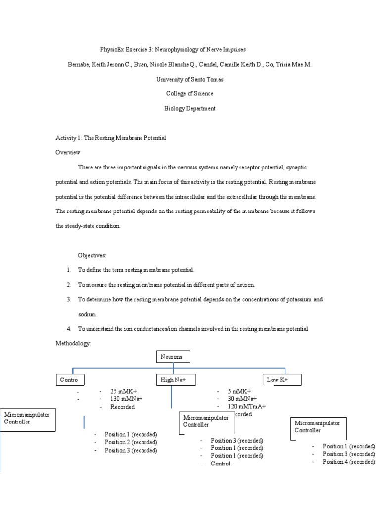 PhysioEx Exercise 3-123 | PDF | Membrane Potential | Action Potential
