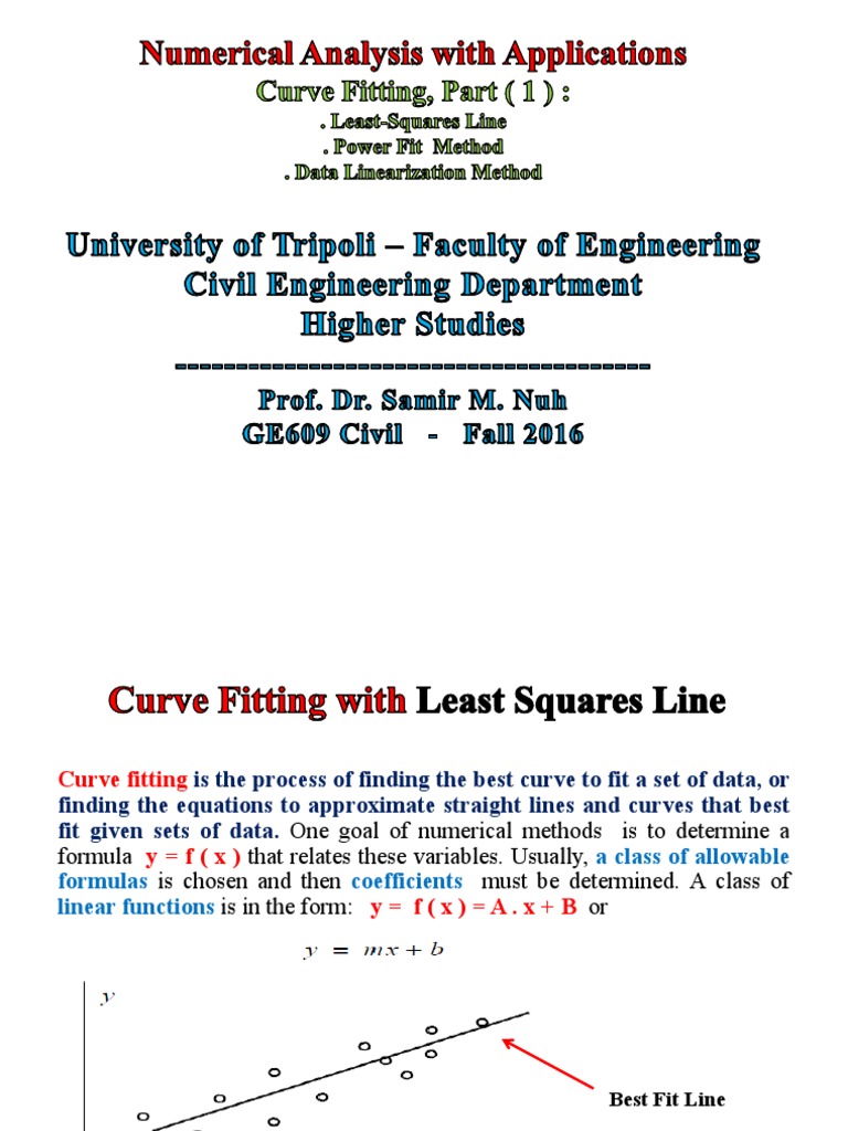 NA Curve Fitting | PDF | Logarithm | Equations