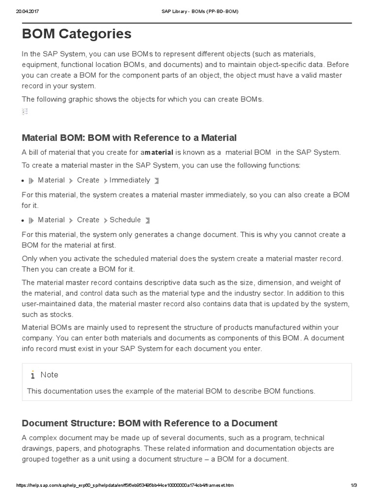 Sap Library - Boms (Pp-Bd-Bom) | PDF | Information Technology ...