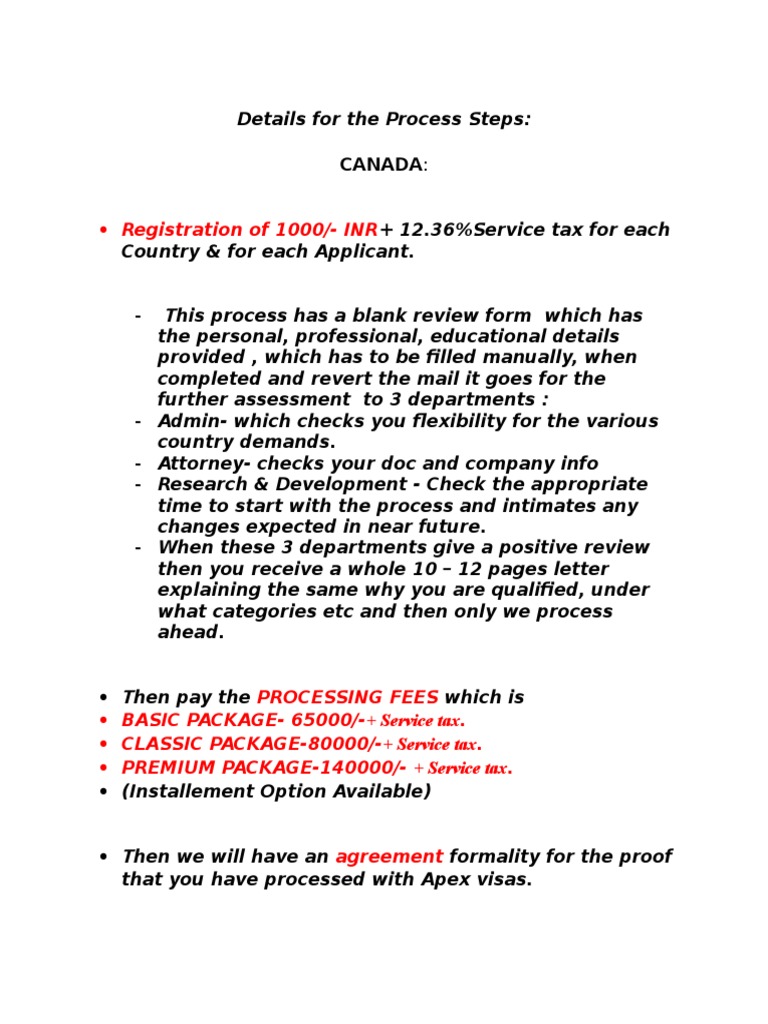 Canada Process For PR .. | Download Free PDF | Travel Visa | Permanent ...