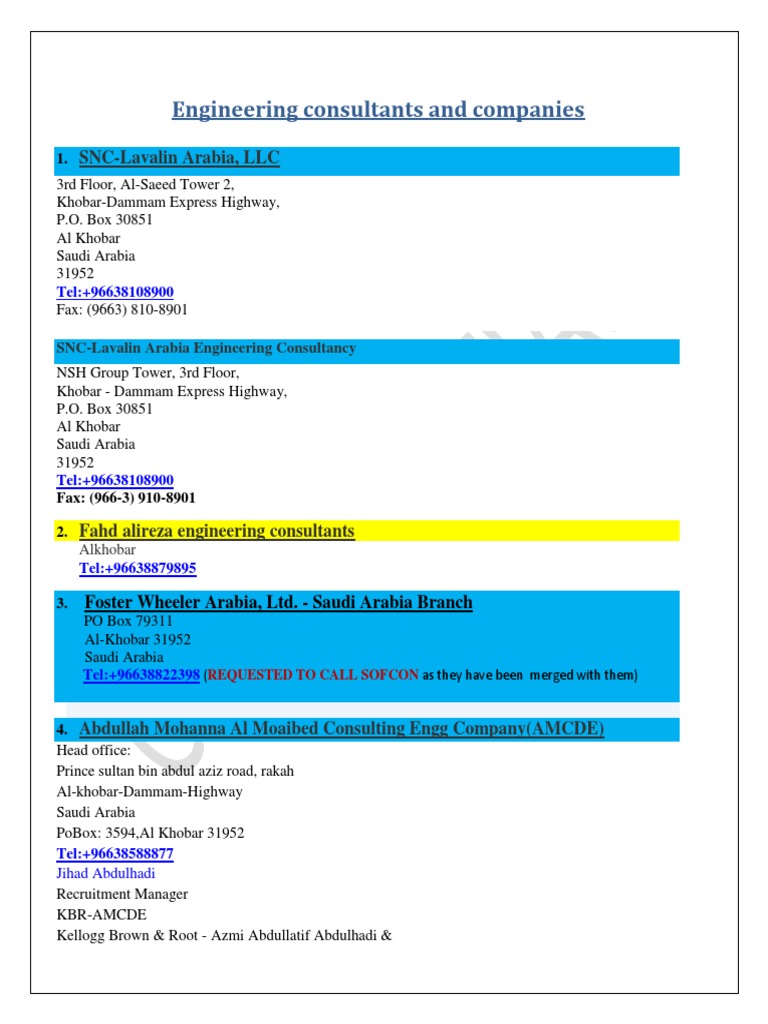 Engineering Consultants in Saudi Arabia | PDF | Business | Technology ...