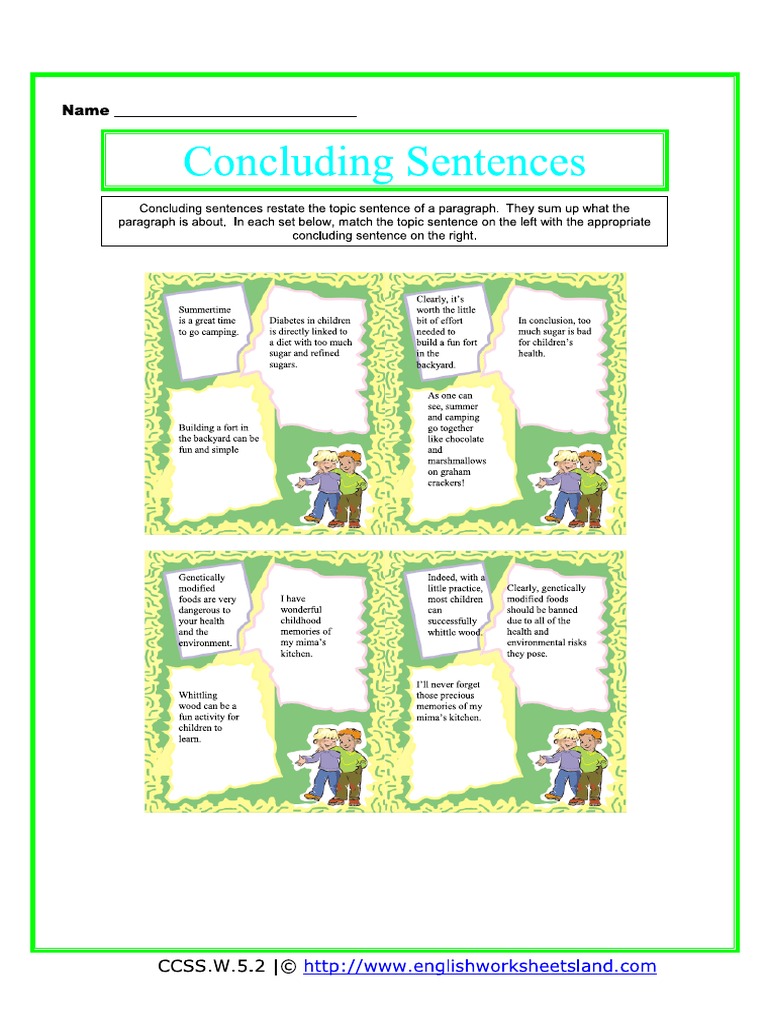 Restating Topic Sentences PDF | PDF