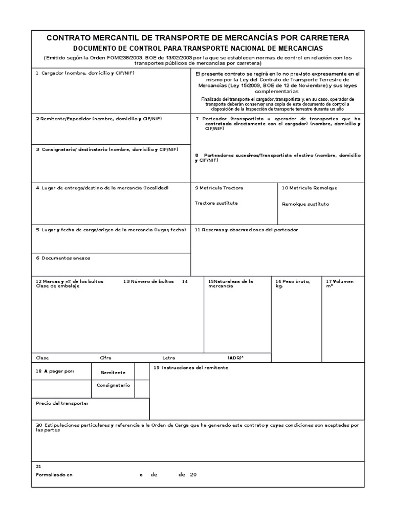 Plantilla CMR | PDF | Business