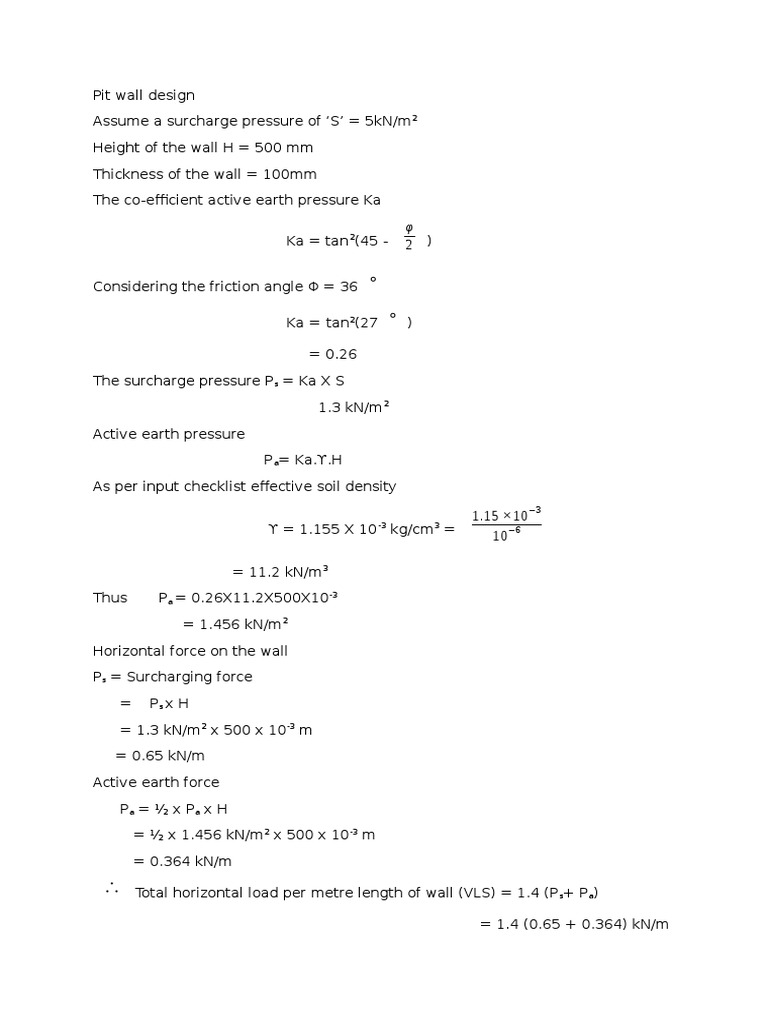 Pit Wall Design | PDF | Continuum Mechanics | Applied And ...
