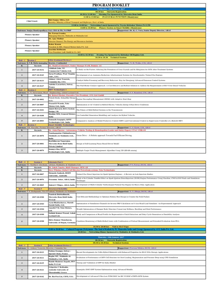 SIAT Programme Booklet | PDF | Engines | Electric Vehicle