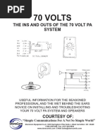 Basic 100v System Wiring Guide | PDF | Loudspeaker | Amplifier