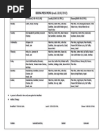 Weekly Tiffin Menu Card | PDF