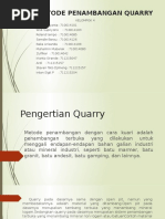 Makalah Metode Pertambangan Quarry | PDF