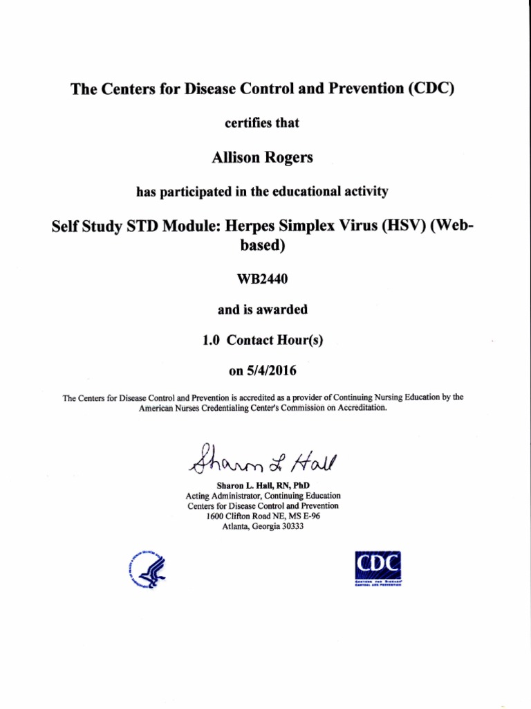 CDC - Herpes Simplex Virus | PDF